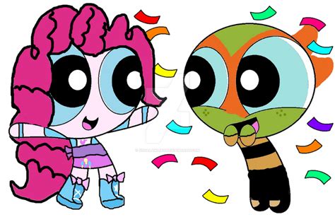 Pinkie Pie And Mikey In Ppg Form By Mlpfimandtmntfan On Deviantart