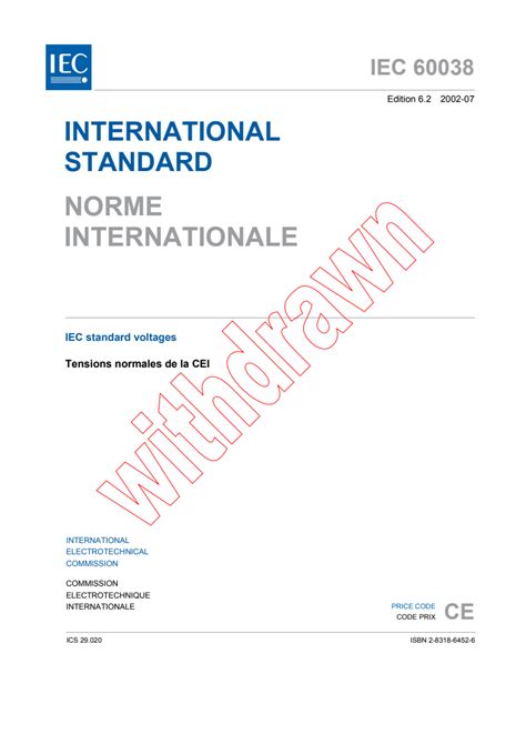 IEC 60038 1983 IEC Standard Voltages