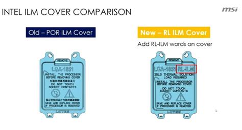 Lga 1851 On Cpu Bending Rl Ilm And Contact Frames Support
