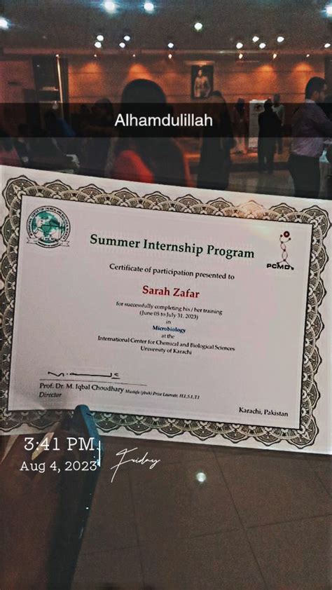 Alhamdulillah With The Grace Of Allah I Have Successfully Completed My Internship In