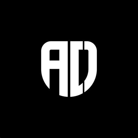 Ao Monogram Logo With Emblem Style Isolated Vector Image