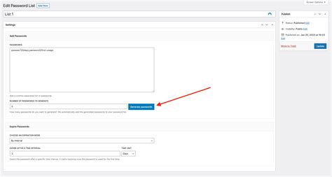 Create A Password List Passster