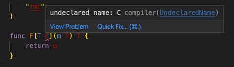 x tools gopls misleading quick fix `gopls apply fix` for undefined