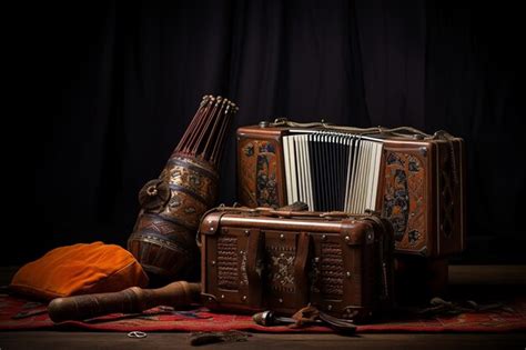 Premium Ai Image Illustration Of Tabla And Harmonium