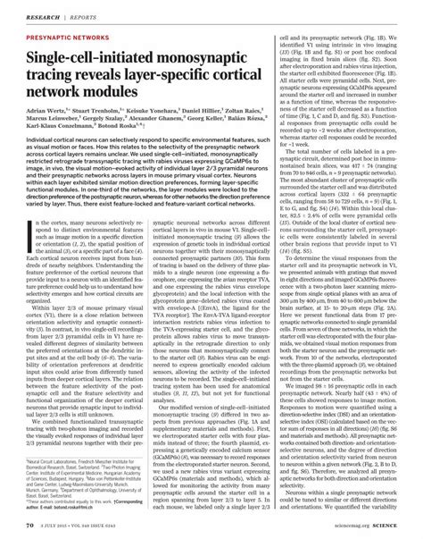 PDF Single Cell Initiated Monosynaptic Tracing Reveals Layer DOKUMEN TIPS