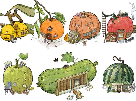 水果（吃的）小屋插画系列mooumo墨 站酷zcool