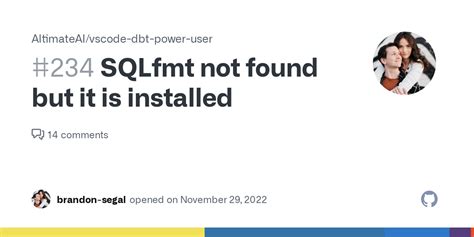 Sqlfmt Not Found But It Is Installed · Issue 234 · Altimateaivscode