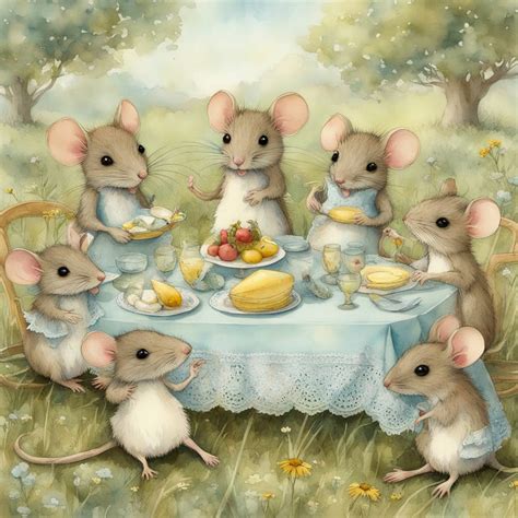 Field Mouses Having A Picnic By Msmaldesignsai On Deviantart