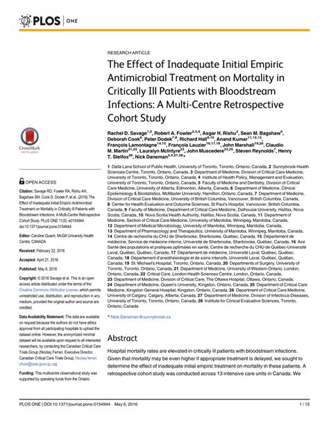 Pdf The Effect Of Inadequate Initial Empiric Antimicrobial Treatment On Mortality In