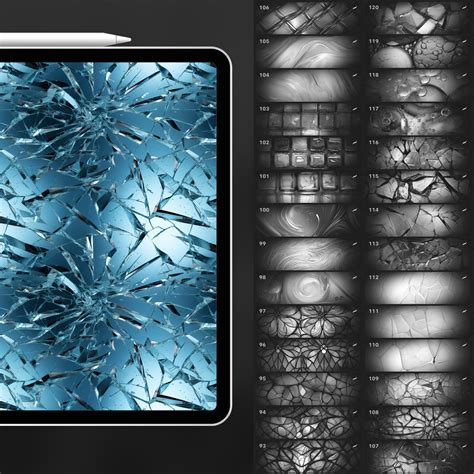 Artstation 120 Procreate Glass Textures Cracked Procreate Texture