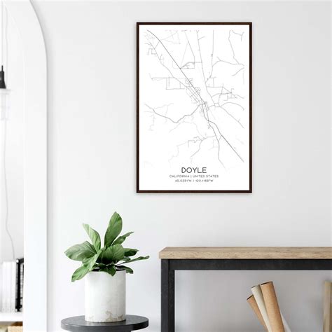 Doyle California Map Poster Modern Home Decor Wall Art Print Custom