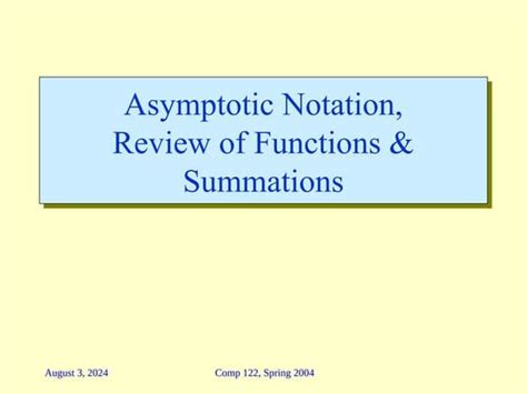 Asymptotic Notations Ppt