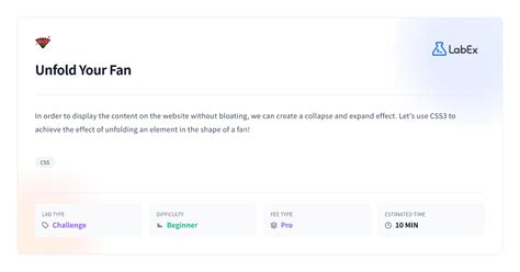 Unfold Your Fan Labex