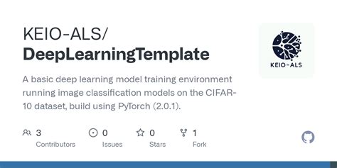 GitHub KEIO ALS DeepLearningTemplate A Basic Deep Learning Model Training Environment Running