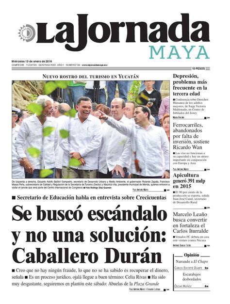 La Jornada Maya · Miércoles 13 De Enero 2016 By La Jornada Maya Issuu