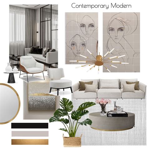 Contemporary Modern Interior Design Mood Board By Artarchitecture