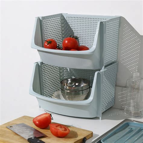 Kitchen Storage Basket Plastic Multi Functional Ho Grandado