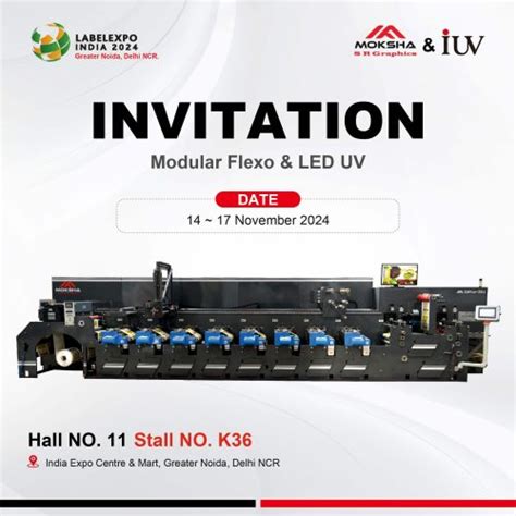 Moksha Sr Graphics Lauch Out Edifice S Series Modular Flexo Label Printing Press With Iuv Led Uv