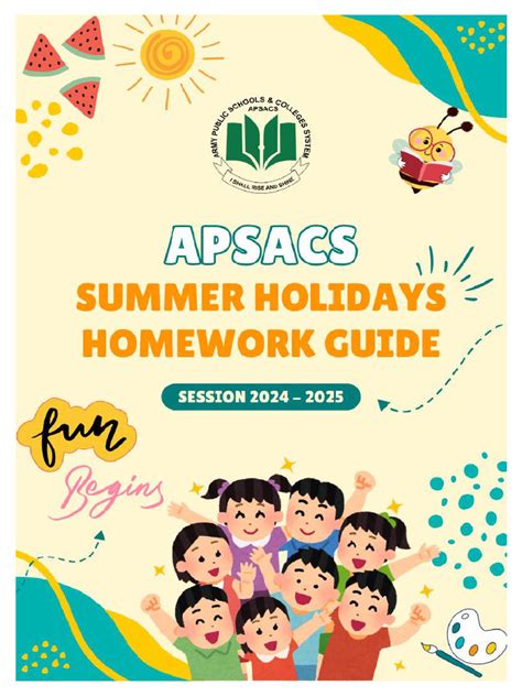 Apsacs Holiday Homework Guide Session 2024 2025 Warm Region Pdf