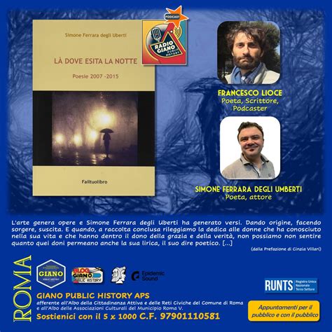 Là Dove Esita La Notte Poesie 2007 2015 Francesco Lioce Dialoga Con Simone Ferrara Degli