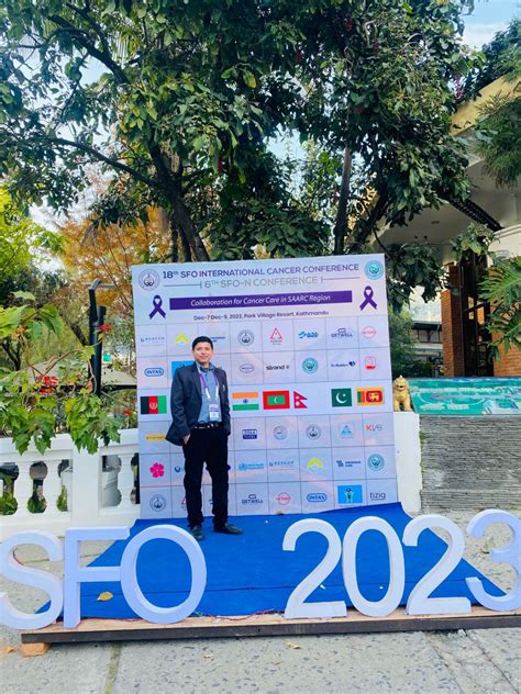 Attending Saarc International Cancer Conference At Kathmandu Dr Lokendra Kunwar