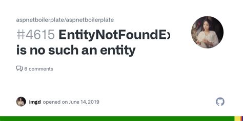 Entitynotfoundexceptionthere Is No Such An Entity · Issue 4615