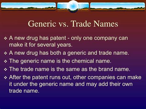 Difference Between Trade And Generic Drug Names At Frank Keith Blog