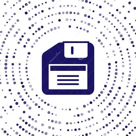 Blue Floppy Disk For Computer Data Storage Icon Isolated On White