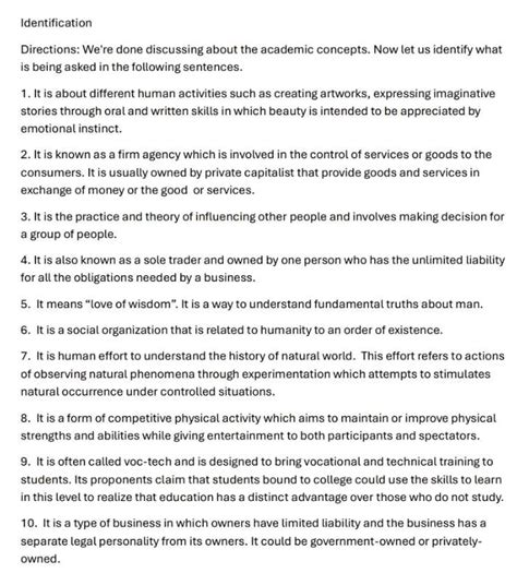 Identification Directions Were Done StudyX