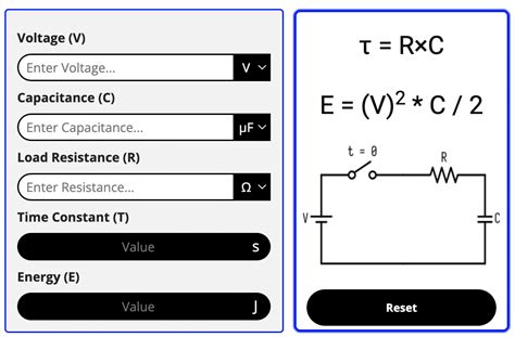 Free Online Time Constant Calculator