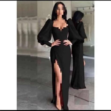 کمدا قیمت و خرید ماکسی چاکدار سایز 36 تا 44 رنگ مشکی اتیکت‌دار بله