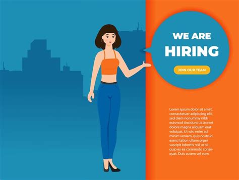 premium vector business hiring and recruiting concept flat vector
