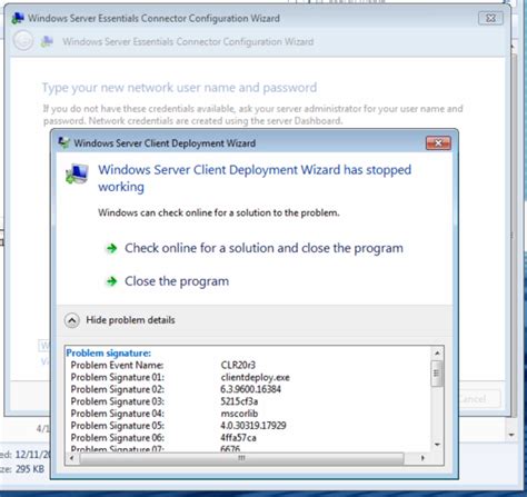 Error Installing Windows Server Essentials Connector Windows