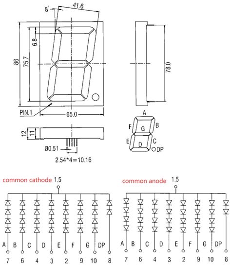 Cc Pure Green 7 Segment Led 3 Inch One Digit Green Color Seven Segment