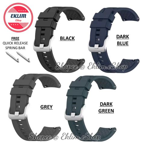 Tali Jam Watch Strap Mm Mm Silicone Rubber Strap Waterproof Soft Rubber Strap Shopee Malaysia