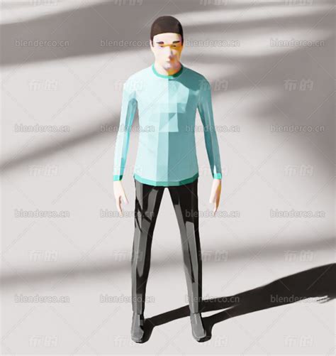 Blender男人blender布的模型80 Blender布的
