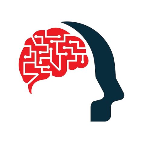 Cerveau Humain En Tant Que Carte De Circuit Imprimé Numérique Icône De
