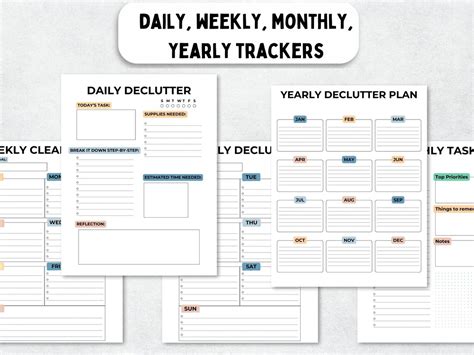 Adhd Declutter Checklist Workbook Printable Cleaning Planner