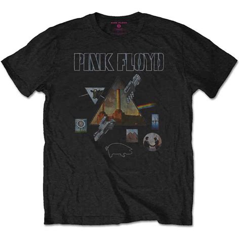 חולצה שחורה Pink Floyd Albums Collage מידה L ביטניק חנות תקליטים