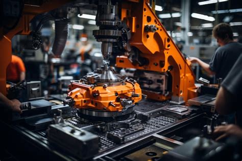 Premium Ai Image Precision Machining Workshop Generative Ai