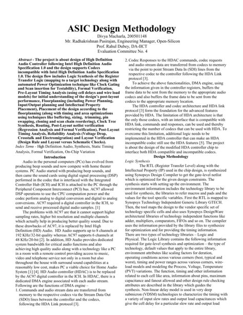 Asic Design Methodology