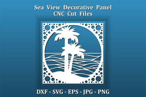 Sea View Nautical Panel Cnc Cut Files Graphic By Amarylleart · Creative
