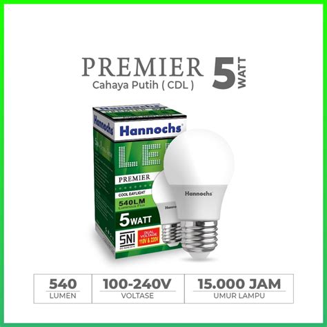 Jual Hannochs Lampu LED Premier Watt Cahaya Putih Shopee Indonesia