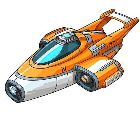 Nave Espacial Futurista Veículo Ufo Alienígena De Ficção Científica Em