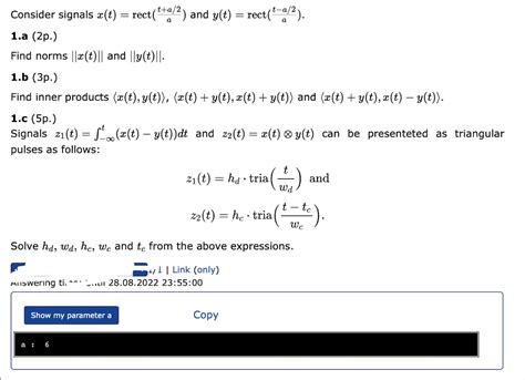 Solved Consider Signals X T Rect At A 2 And Chegg Com