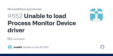 Unable To Load Process Monitor Device Driver Issue 552