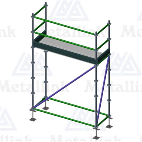 2m Ringlock Scaffold 1 Level Metallink