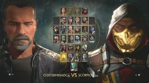Terminator T 800 Vs Scorpion Mortal Kombat 11 Português YouTube