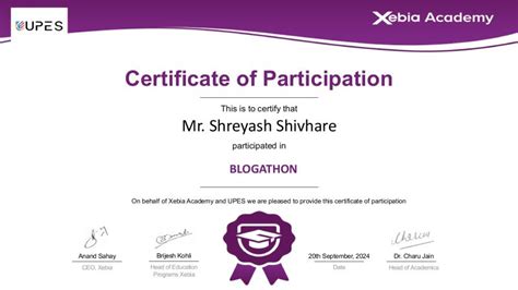 shreyash shivhare on linkedin blogathon2024 xebiaacademy upes