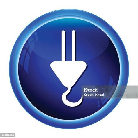 起重機吊鉤按鈕圖示向量圖形及更多吊鉤圖片 吊鉤 器材 插圖 Istock